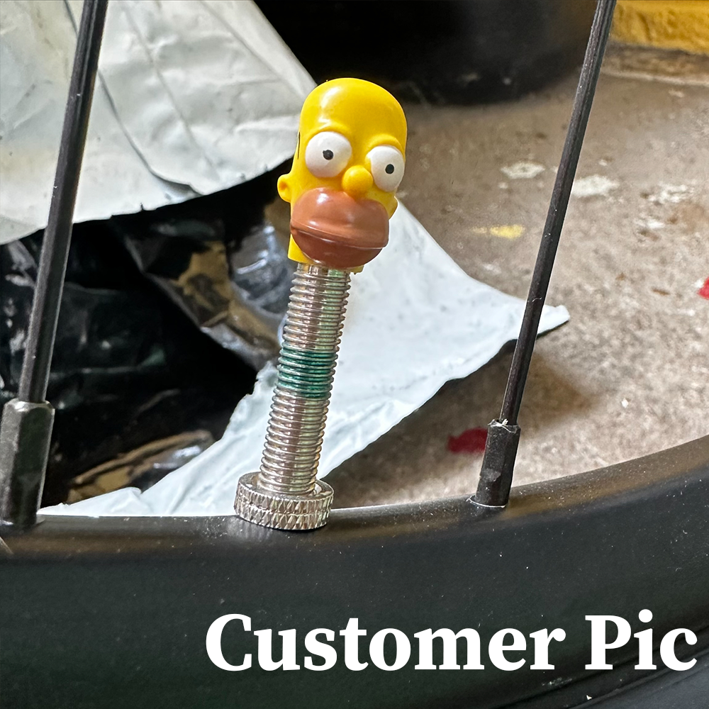 Homer Simpson Simpsons Bike Dust Cap made from LEGO® Bicycle Valve Cap ...